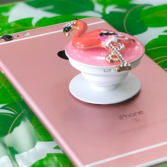 Accessories | Flamingo Pink Expanding Phone Stand Grip | Poshmark